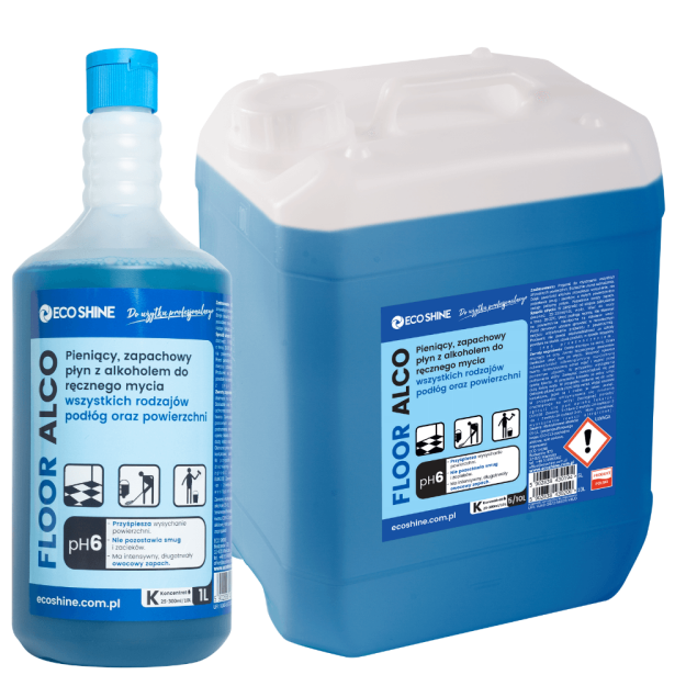 ECO SHINE FLOOR ALCO 1L SZYBKOSCHNĄCY Uniwersalny, pieniący, mocno ...